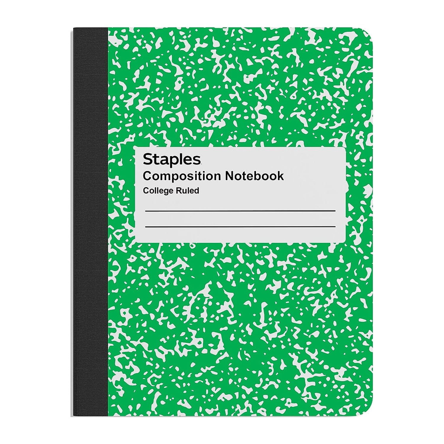 Staples Composition Notebook 9.75" x 7.5" College Ruled 100 Sh. Green ...