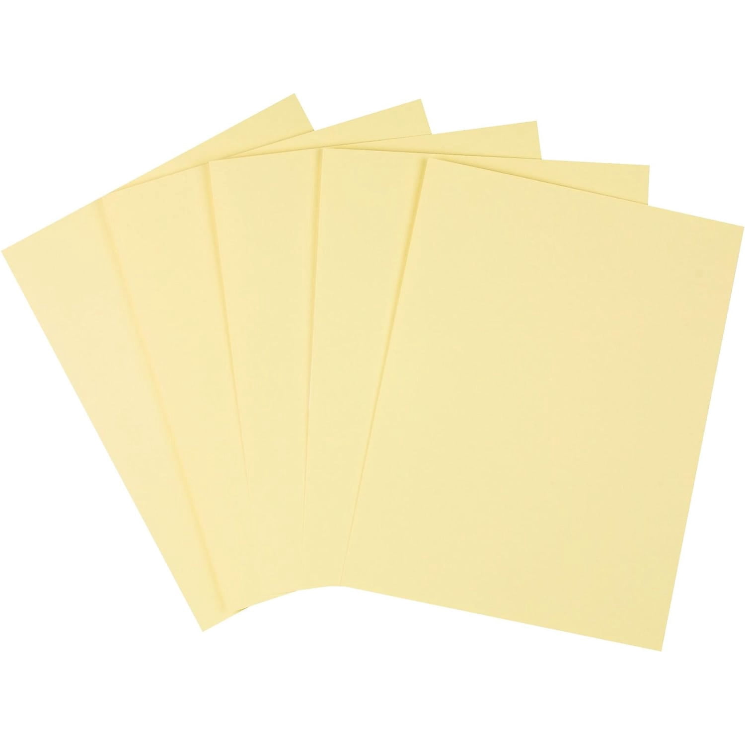 Staples Heavy Colored Cardstock Paper, 67 lbs, 8.5" x 11", Canary ...