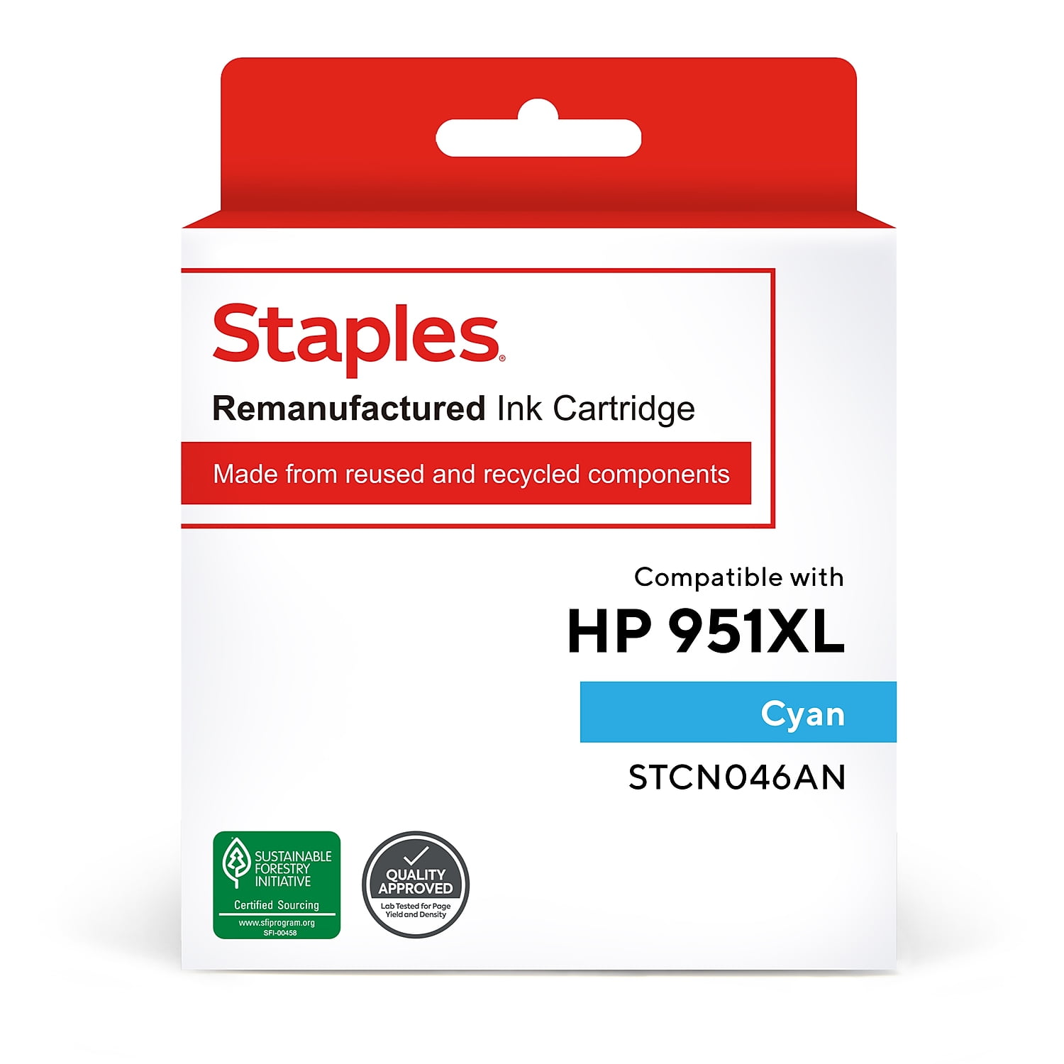 Staples Cyan High Yield Ink Cartridge Replacement for HP 951XL ...