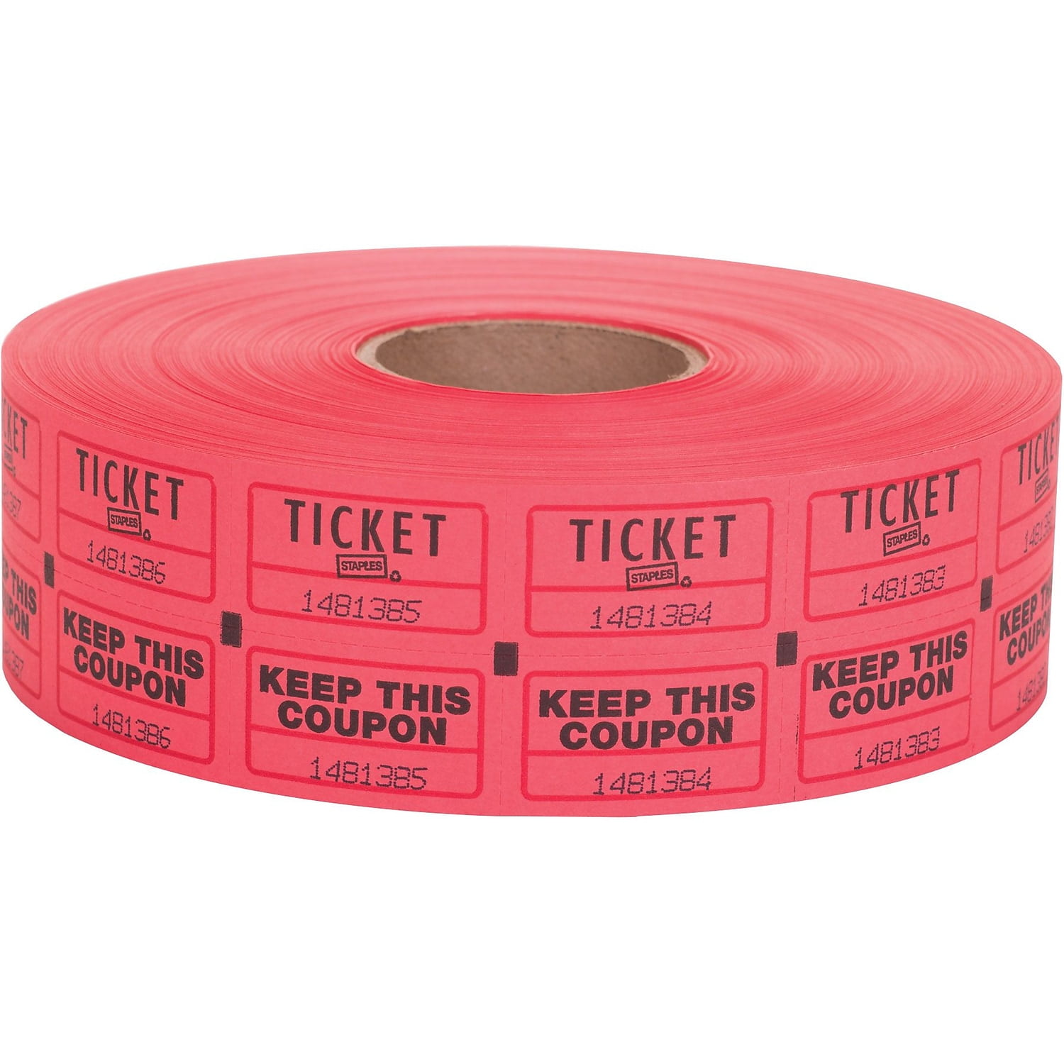 Staples Double Roll Raffle Tickets, Keep This Coupon, 2000 Per Roll ...