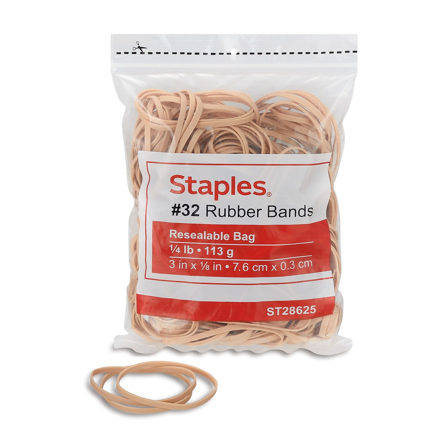 Staples Economy Rubber Bands #32 1/4 lb. Bag 675/Carton ST28625/28625VS ...