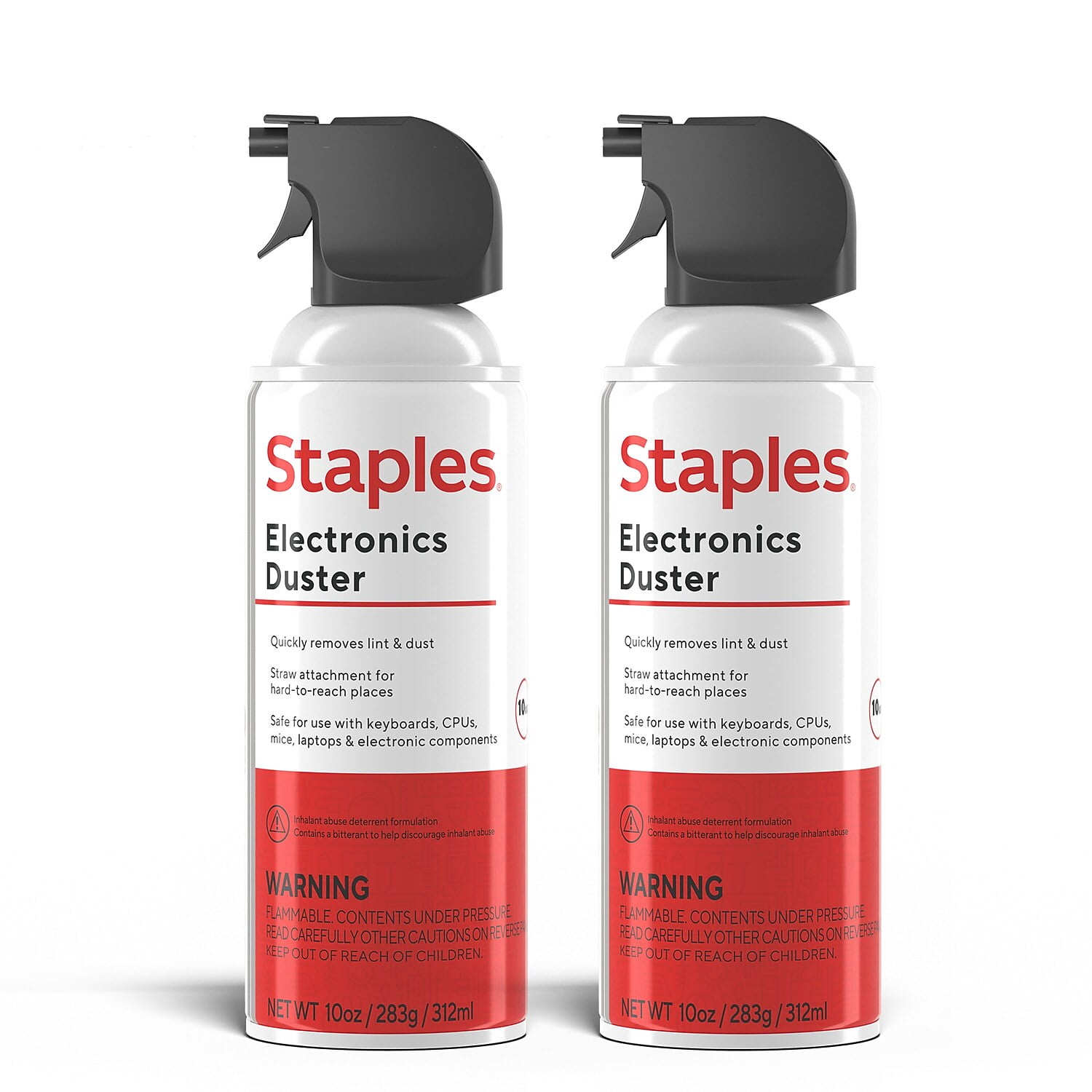 Staples Electronics Air Duster 10 oz. 2/Pack (SPL10ENFR-2) SPL10EN-2 ...