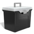 Staples File Box File Portable Tote Letter Size Black (140163/110997 ...