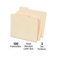 Staples File Folder 1/3 Cut Tab Letter Size Manila 200/Carton ST22939 ...