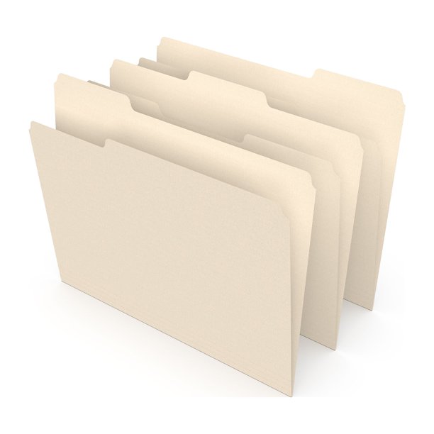 Staples File Folder 3-Tab Letter Size Manila 1000/Carton ST56675CTVS ...