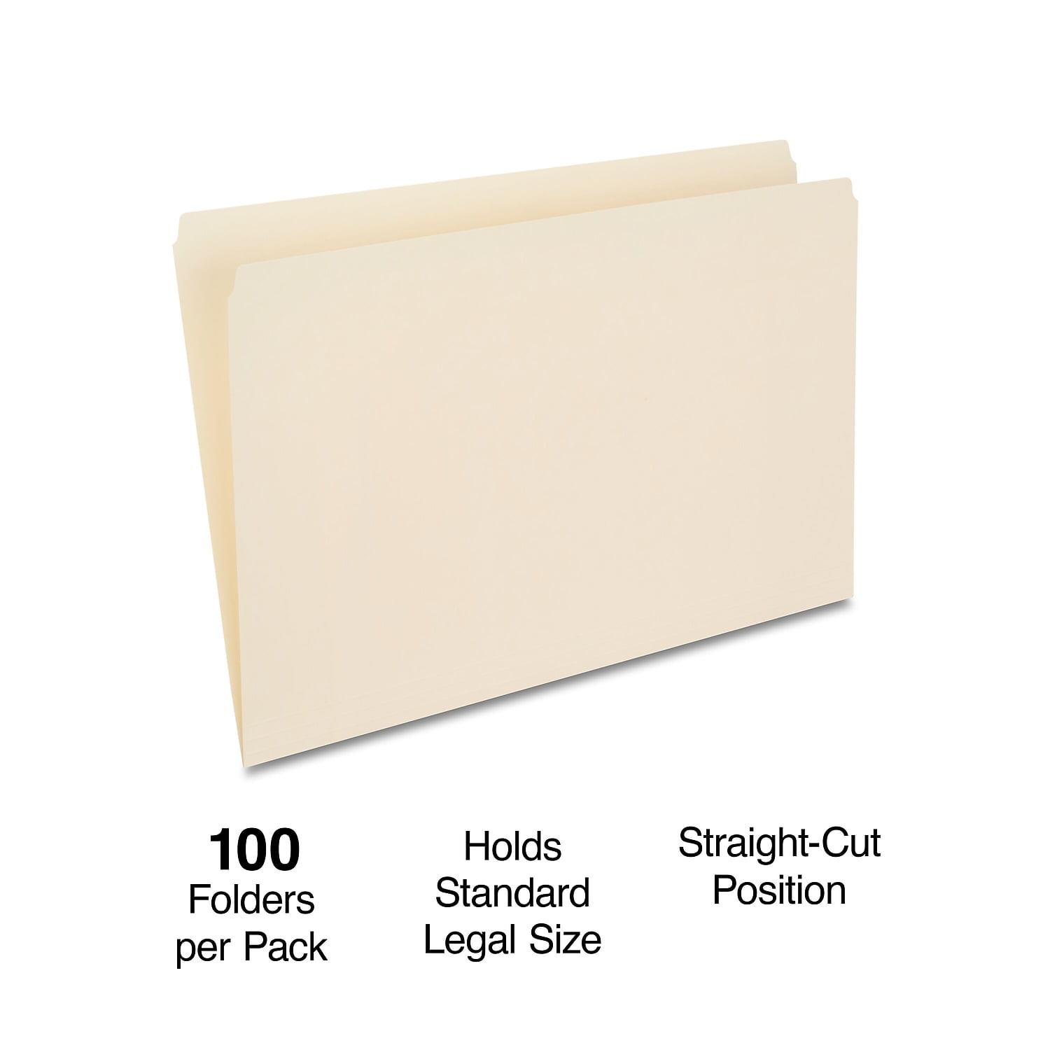 Staples File Folder Straight Cut Legal Size Manila 200/Carton ST116889 ...
