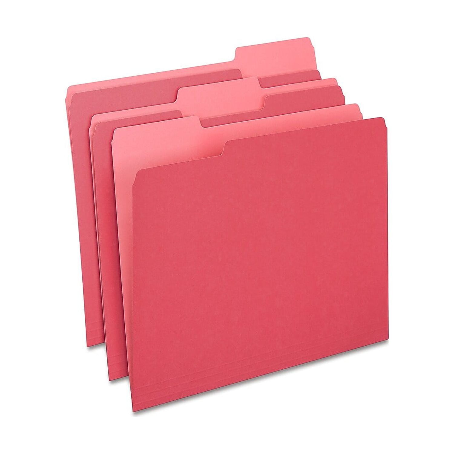 Staples File Folders 1/3 Cut Letter Size Red 200/Carton ST224519-CCVS ...