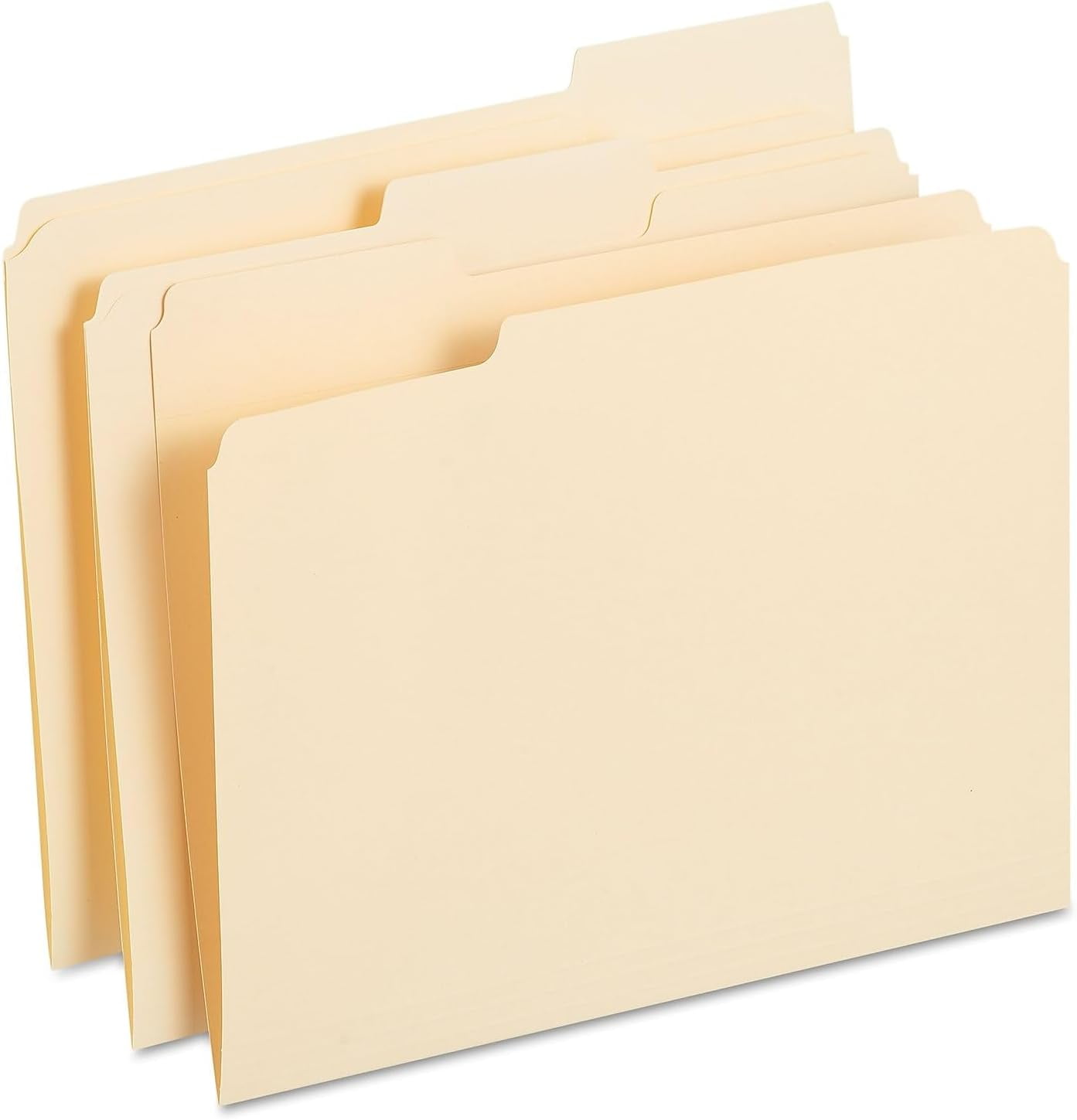 Staples File Folders, 1/3-Cut Reinforced Tab, Assorted Position, Letter ...
