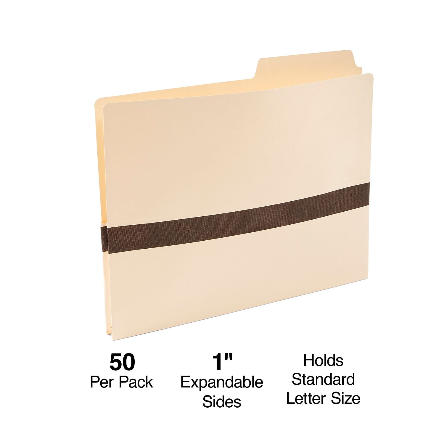 Staples File Pocket 1" Expansion Letter Size Manila 100/Carton ST18818 ...