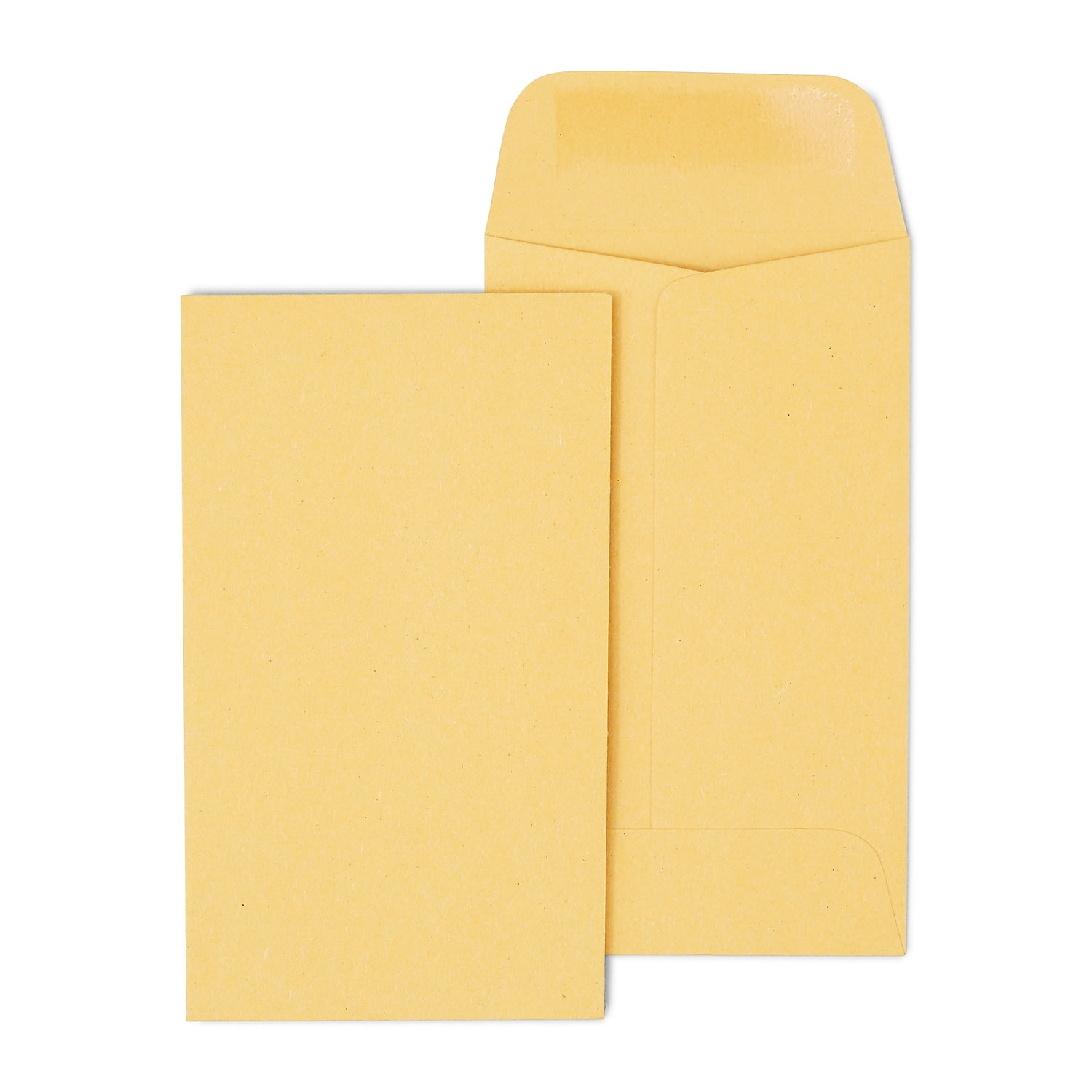 Staples #3 Coin Envelopes, 2.5" x 4.25", Gummed Closure, Brown Kraft ...