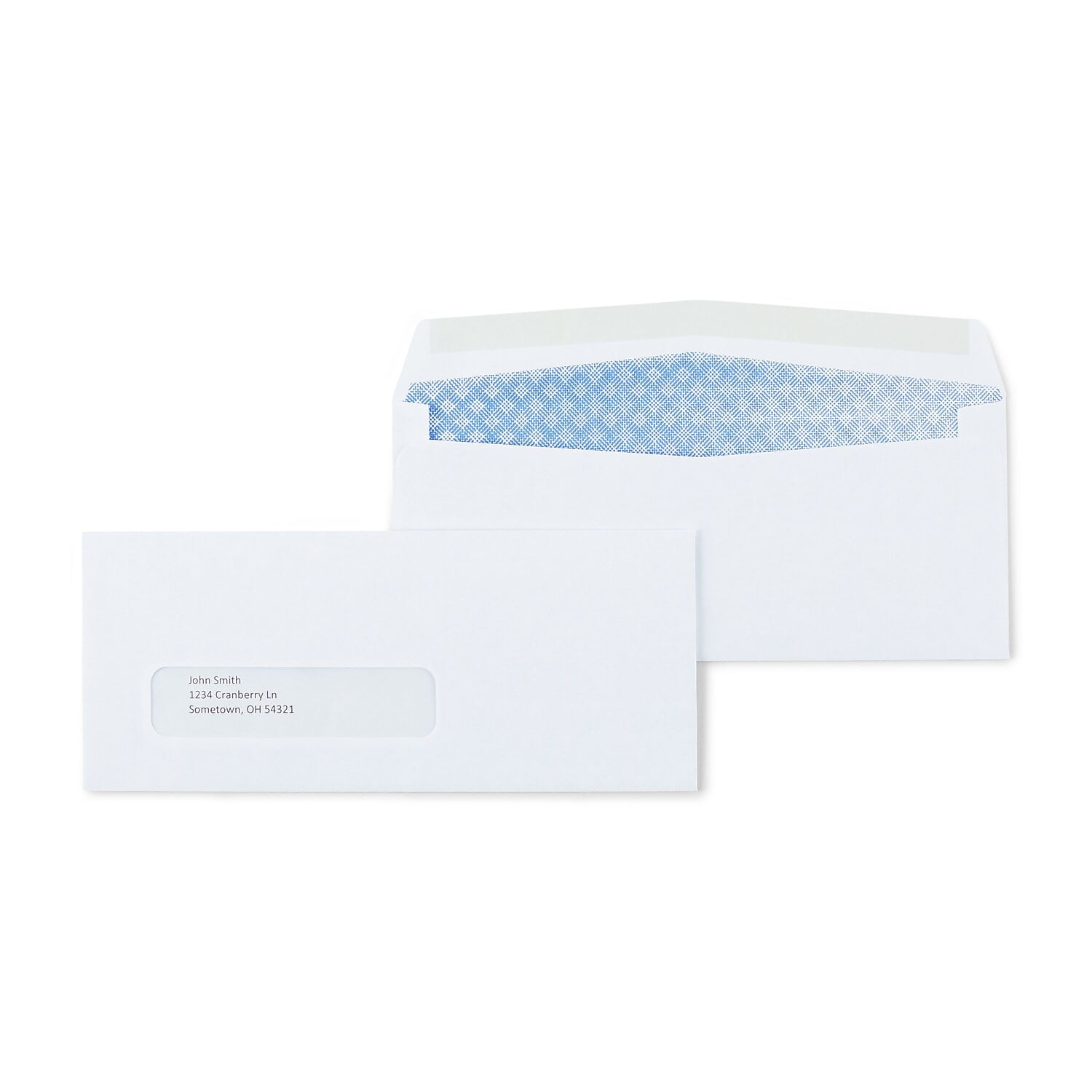Staples Gummed Security Tinted #8 5/8 Business Window Envelopes 3 5/8 ...