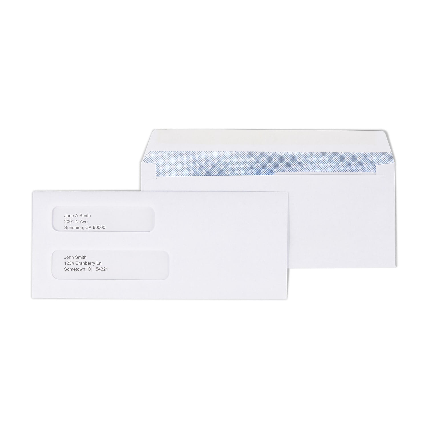 "Staples #8 Secure Double Window Business Envelopes, Gummed Closure, 3 ...