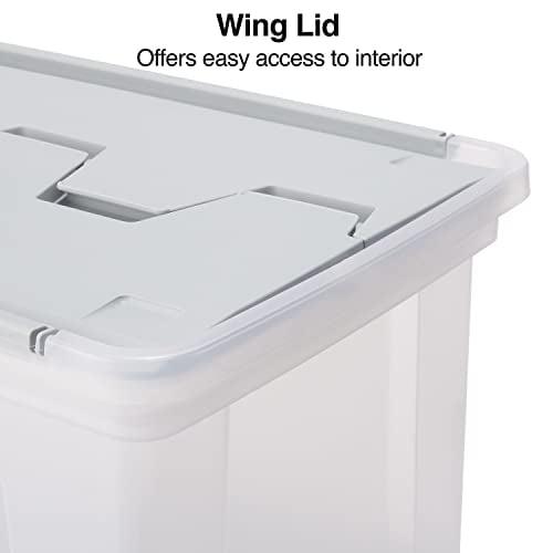 Staples Hanging File Box, Wing Lid, Letter Size, Clear (ST58300 ...