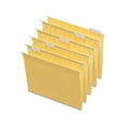 Staples Hanging File Folders, 5-Tab Letter Size, Yellow, Paper, 25/Box ...