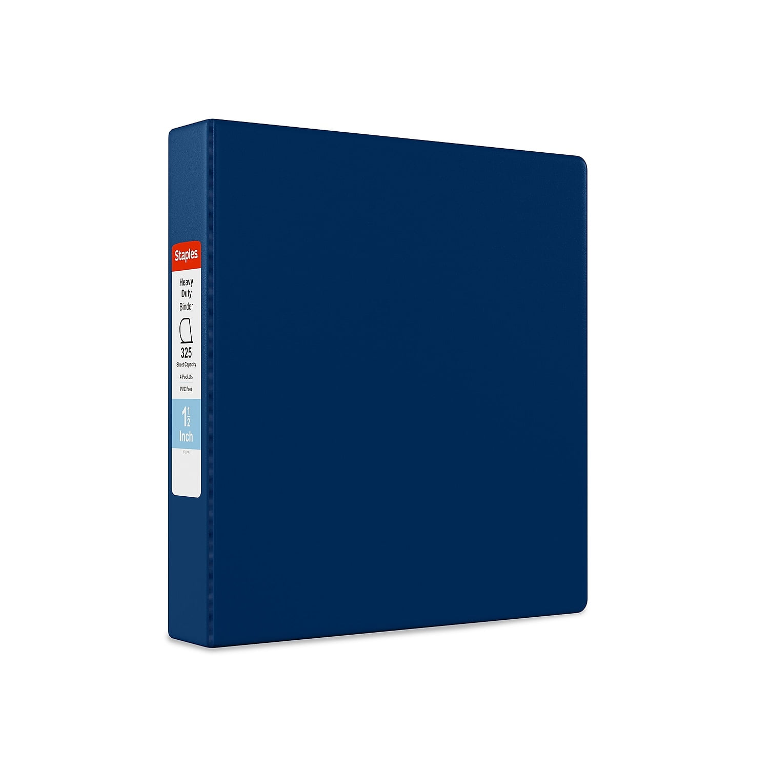 Staples Heavy Duty 1 1/2" 3-Ring Non-View Binder Blue (24651) 56273-CC ...