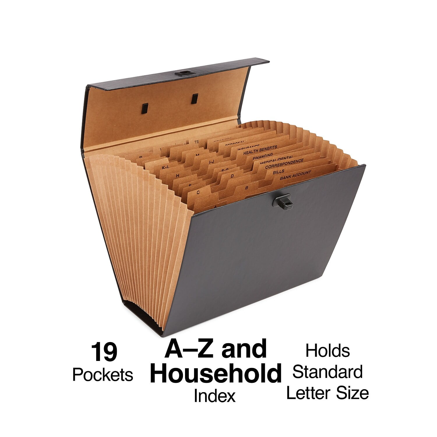 Staples Heavy-Duty Case File Multiple Index 19-Pocket Letter Size 2 ...
