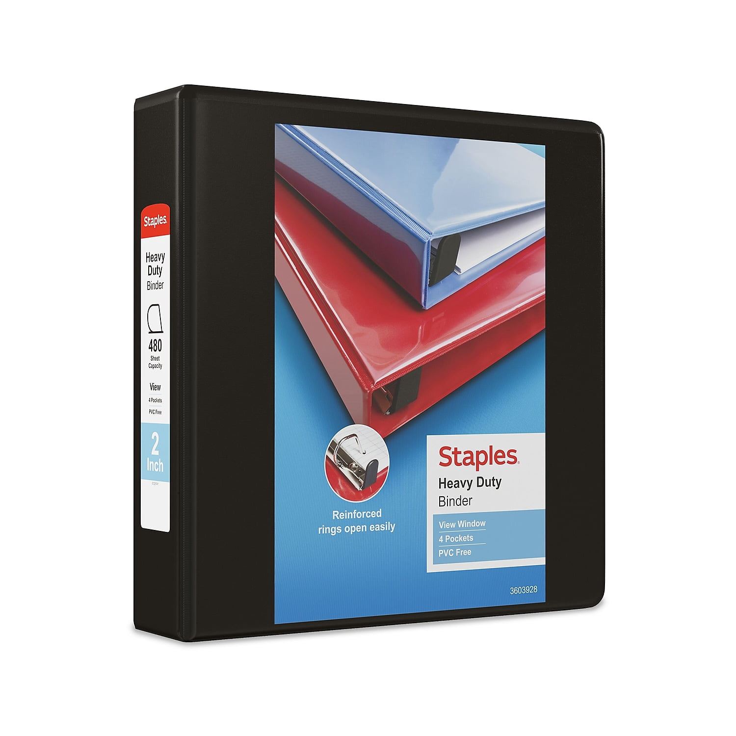 Staples Heavy-Duty View Binder with 2 D-Rings 56233CT/24684CT - Walmart.com