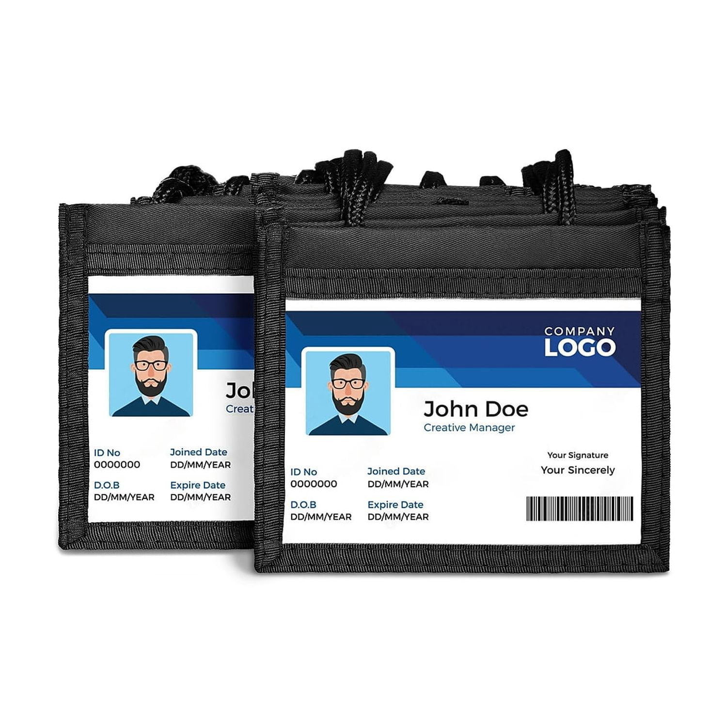 Staples ID Badge Holders with Lanyard Adjustable 48" Length Nylon Black ...