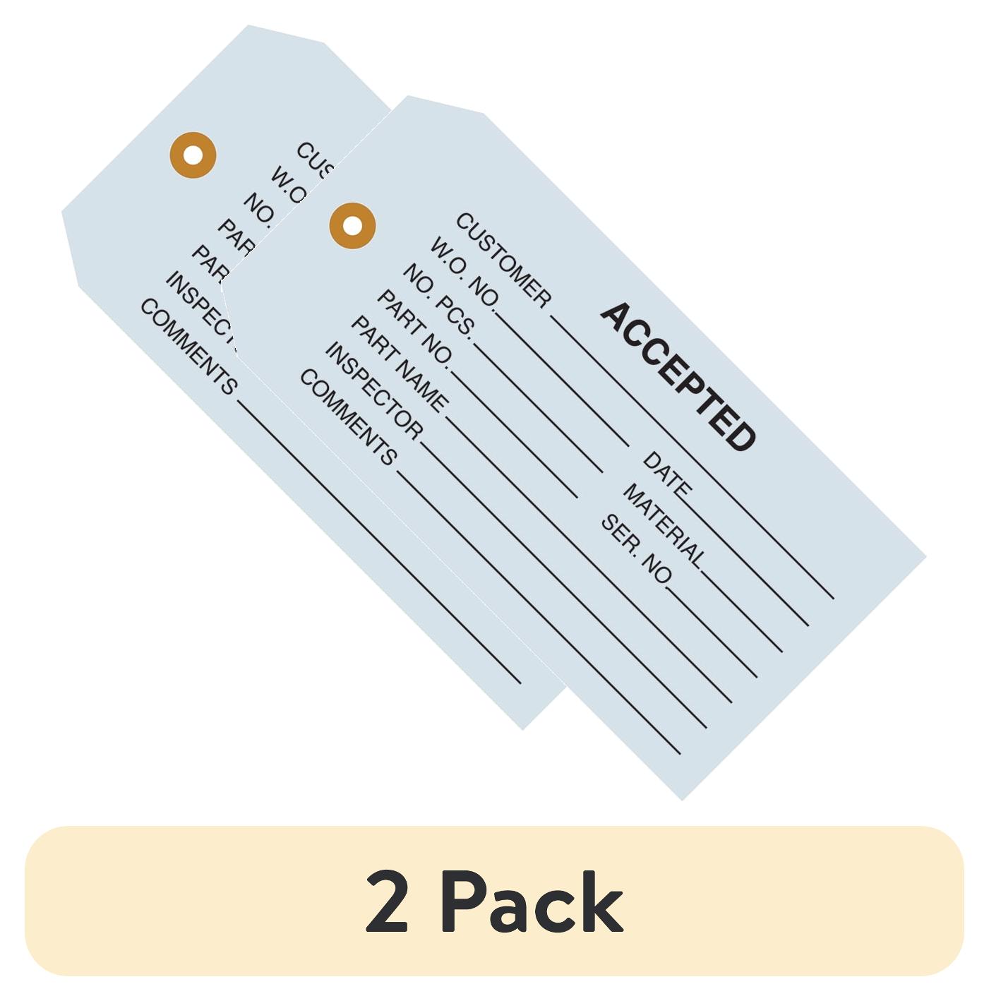 (2 pack) Staples Inspection Tags "Accepted" 4 3/4" x 2 3/8" Blue 1000 ...