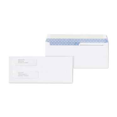 Office Depot Double-Window Envelopes, #9 (3 7/8in. x 8 7/8in.), White ...