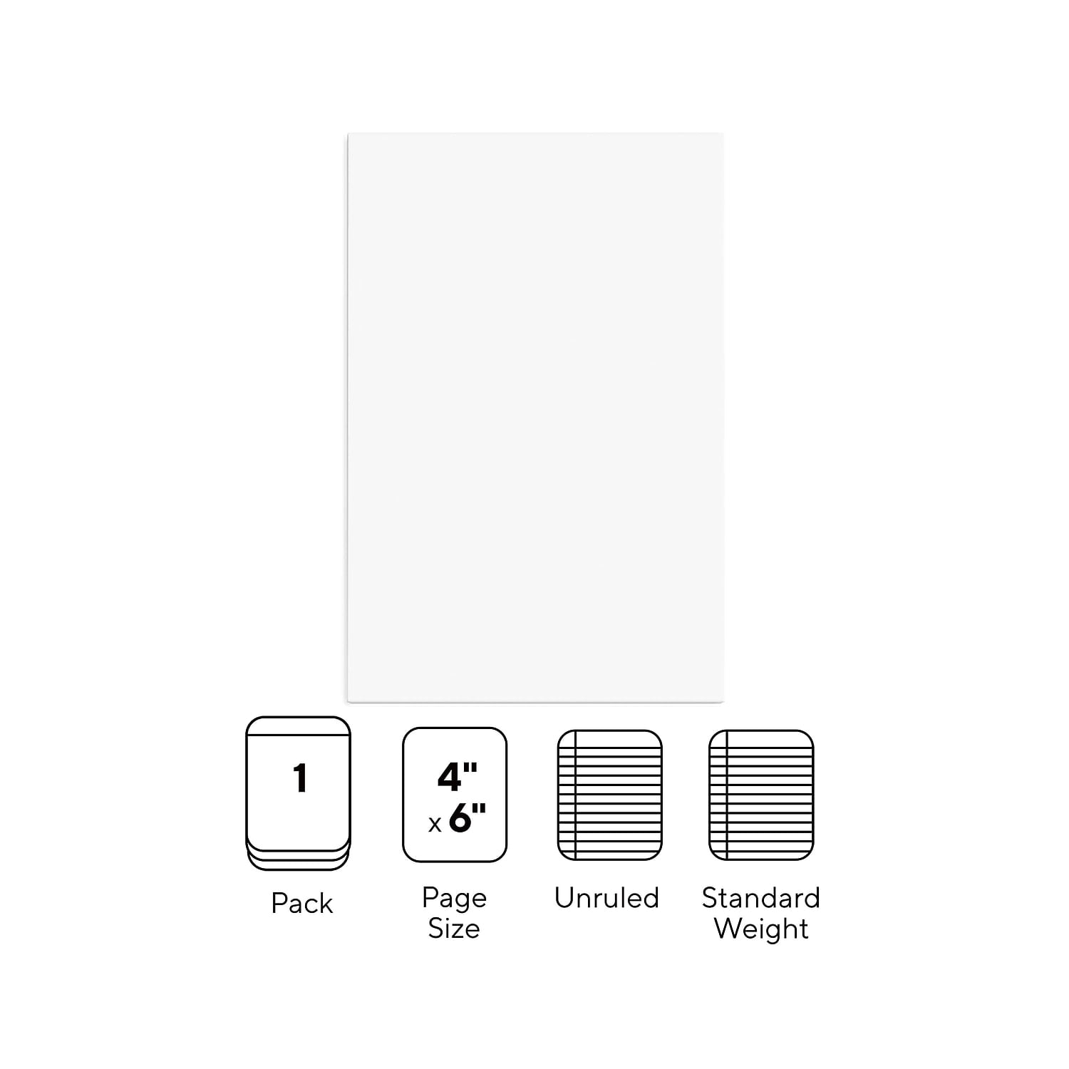 Staples Loose Memo Slips 4" x 6" Unruled White 1500/Carton ST57326VS ...