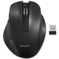 Staples TECH Wireless Ergonomic Curved Optical USB Mouse Black (ST62599 ...