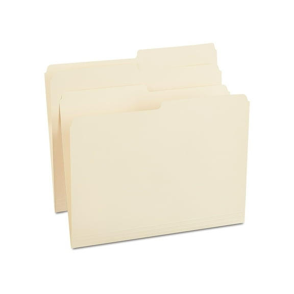 File Folders Letter Sized, 1/3-Cut Tab, Assorted Positions, Size Manila ...