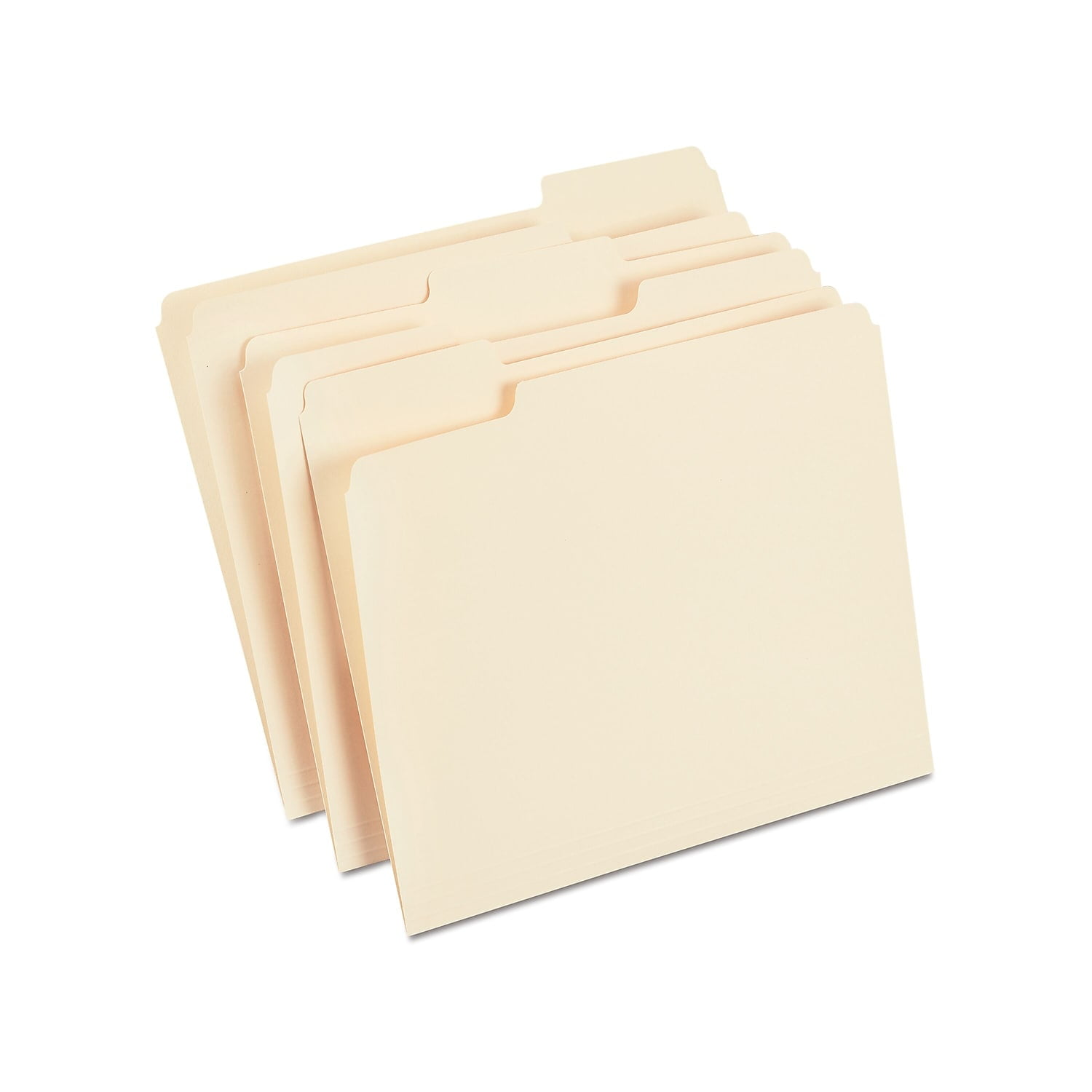 Staples Manila File Folders Letter 3 Tab Assorted Position 100/Box ...