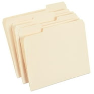Manila File Folders Legal Size 3-Tab, 100/Box - Assorted Position, 5/8 ...