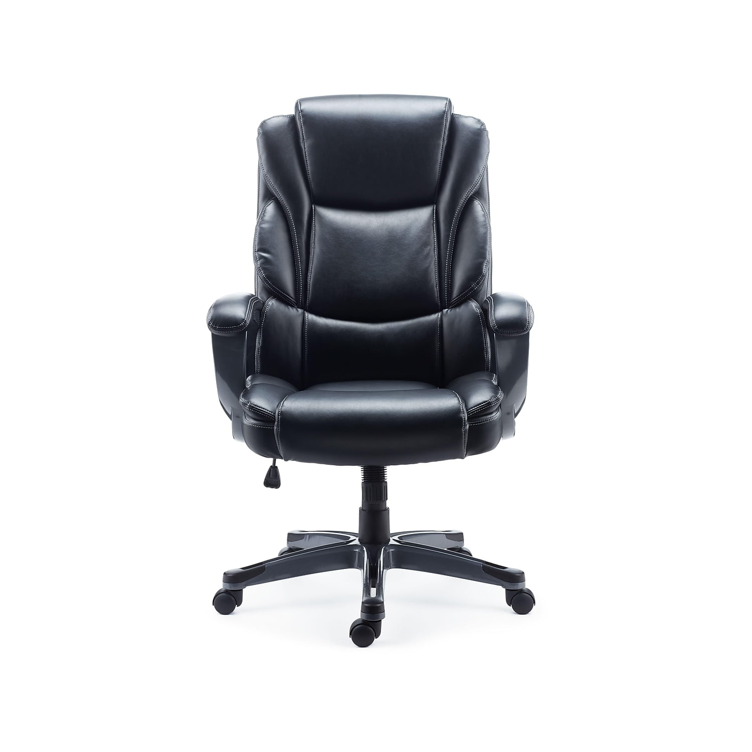 Staples Mcallum Black Bonded Leather Office Manager's Chair with Swivel ...