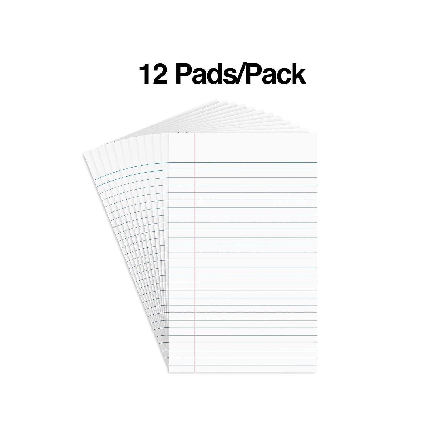 Staples Notepads 5" x 8" Narrow Ruled White 50 Sheets/Pad 36/Carton ...