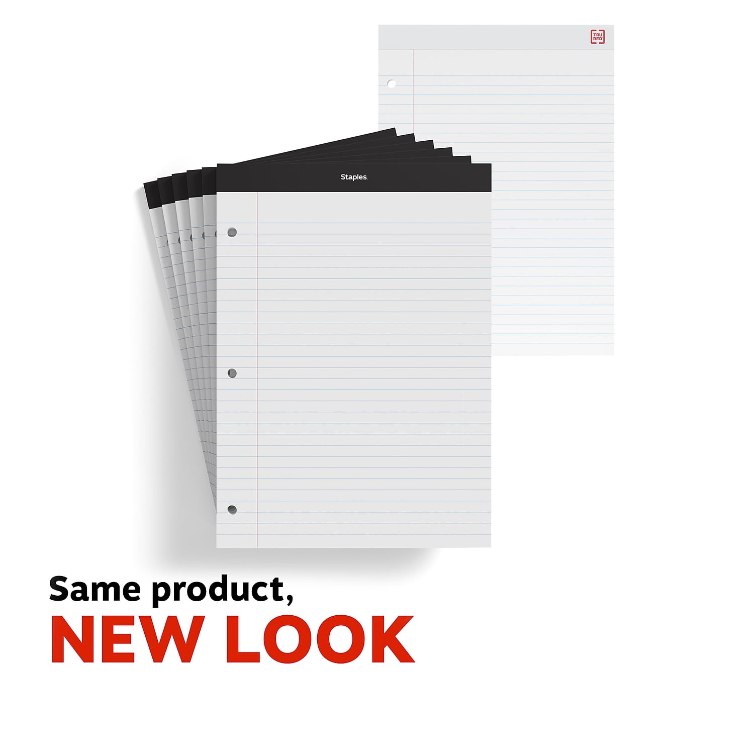 Staples Notepads 8.5" x 11.75" Wide Ruled White 100 Sheets/Pad 12 ...