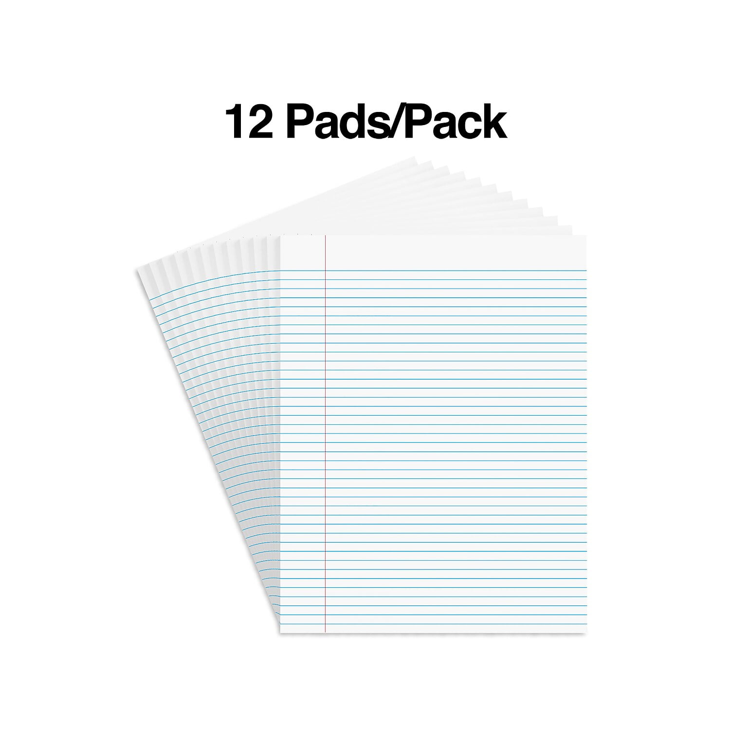 Staples Notepads 8.5" x 11" (US letter) Narrow Ruled White 50 Sheets ...