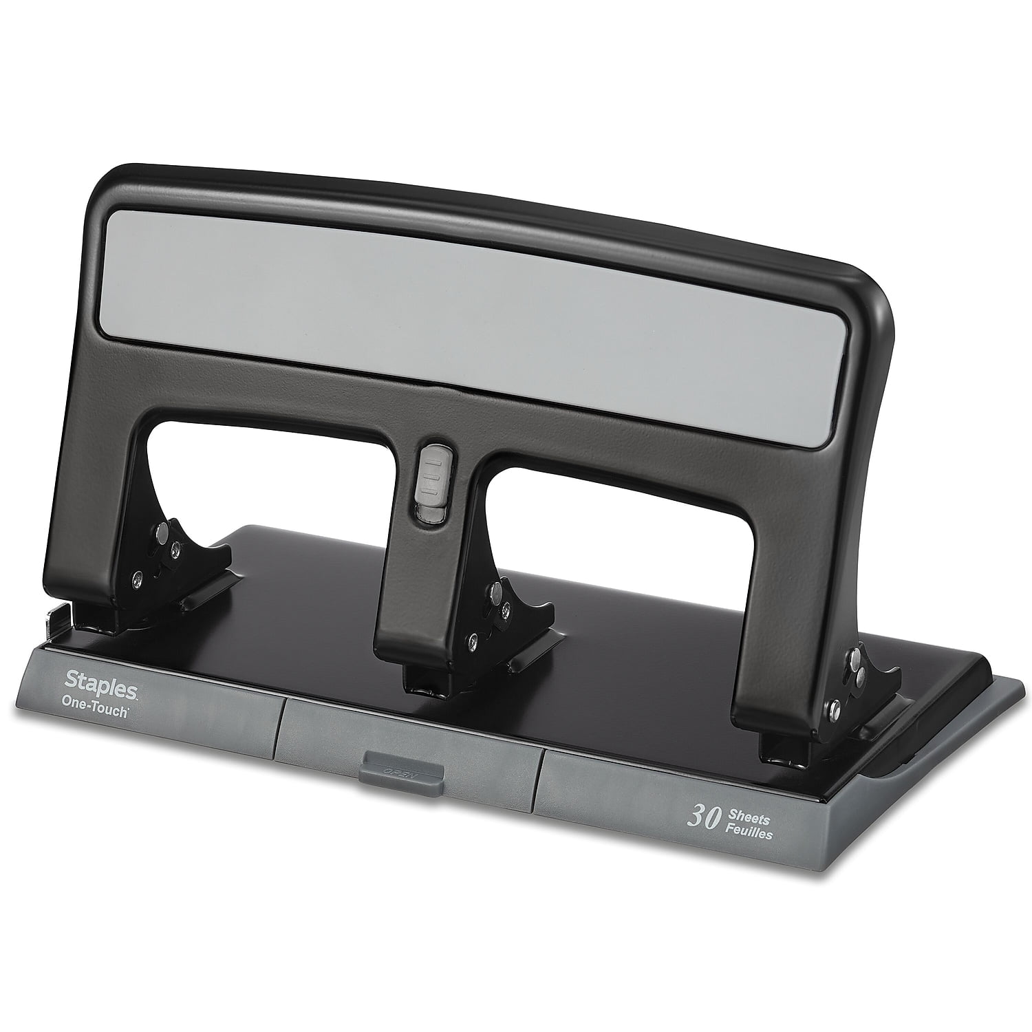 Staples One-Touch Heavy-Duty 3-Hole Puncher, 30-Sheet Capacity, Office ...