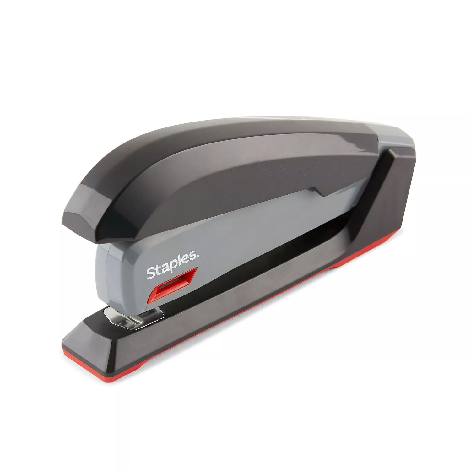 Staples One-Touch Desktop Stapler Full-Strip Capacity Gray/Black/Red ...