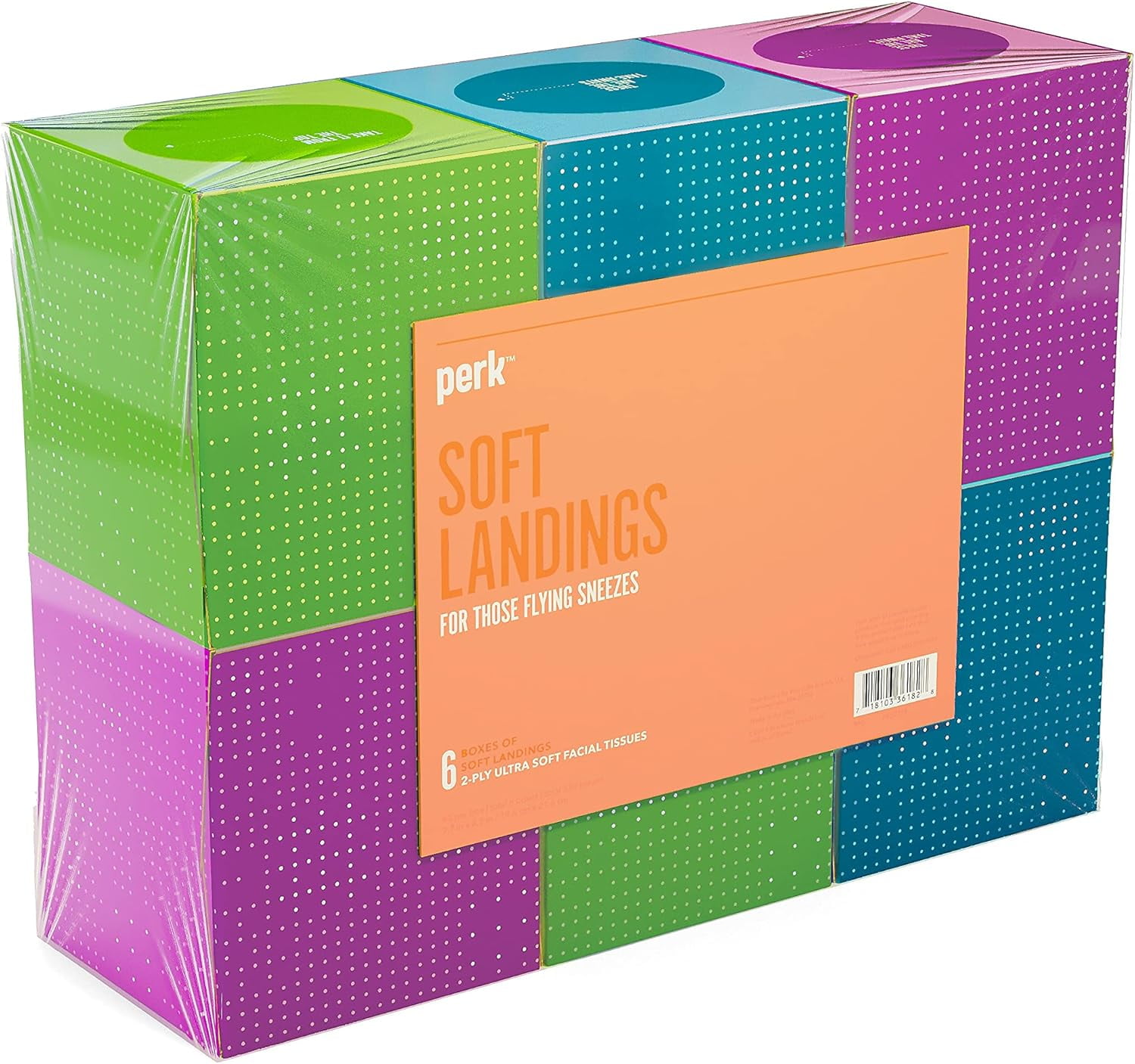 Staples Perk Ultra-Soft Facial Tissues, 2-Ply, 95-Tissues Per Box, 6 ...