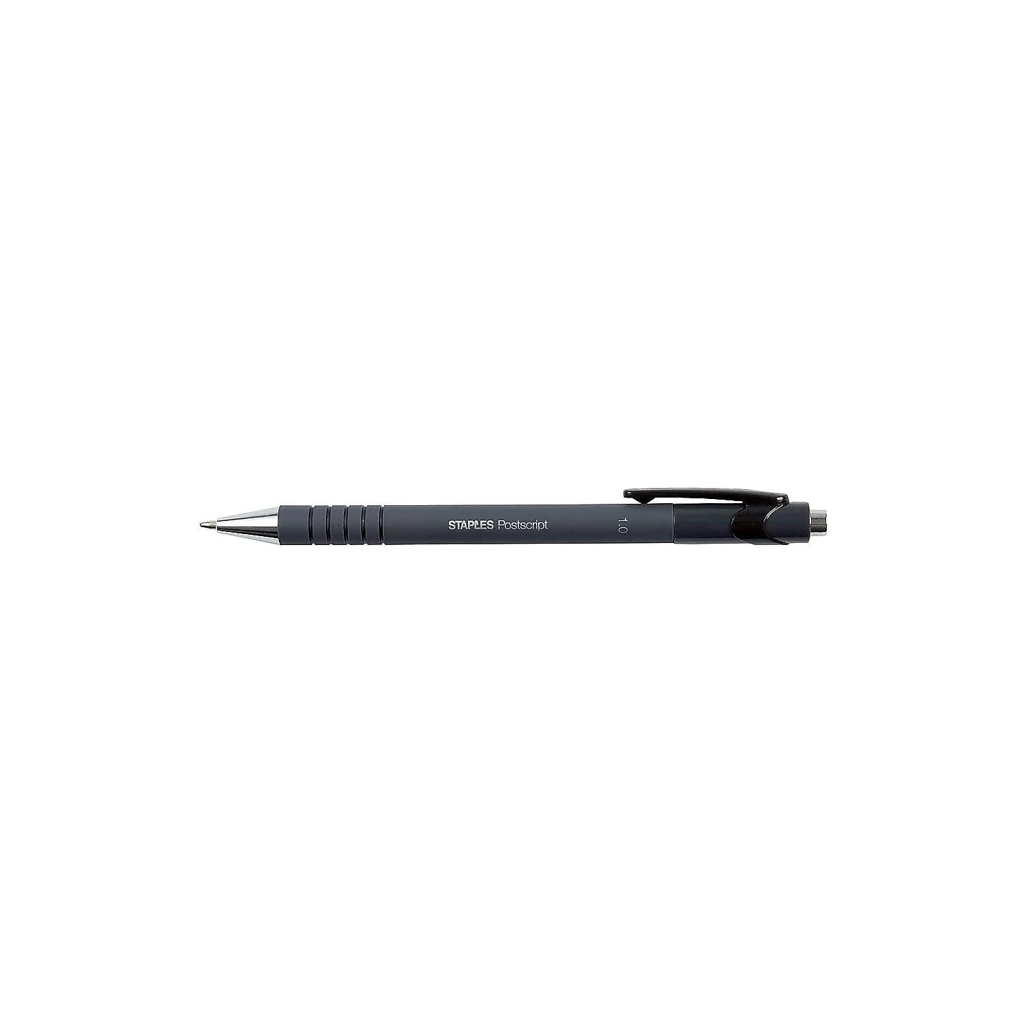 Staples Postscript Retractable Ballpoint Pens Medium Point Black Ink 36 ...