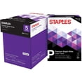 "Staples 8.5""x11"" Premium Paper, 24 lb, 98B, 500 Sheets/Ream, 5 Reams ...