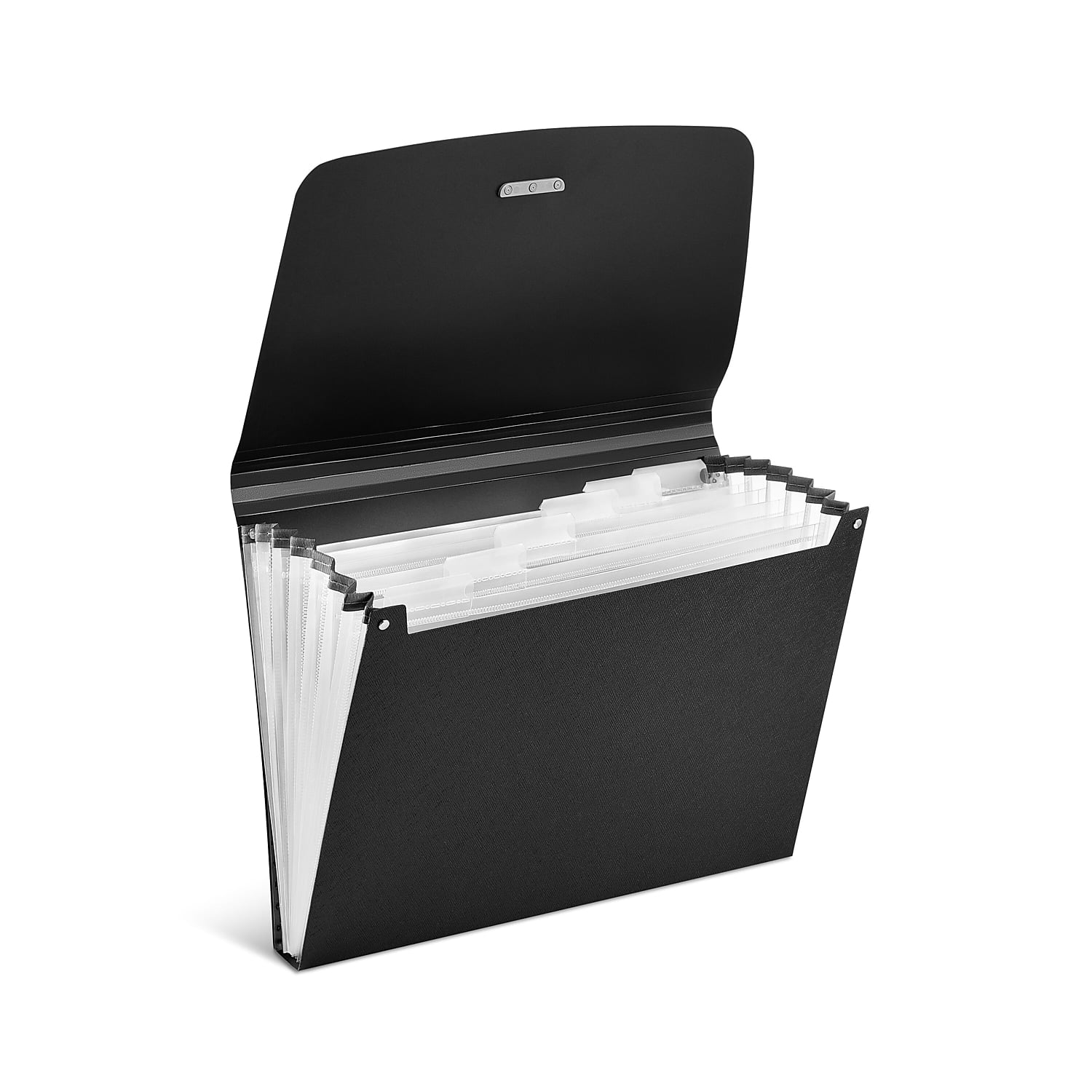 Staples Reinforced Plastic Accordion File 7-Pocket Letter Size Black ...