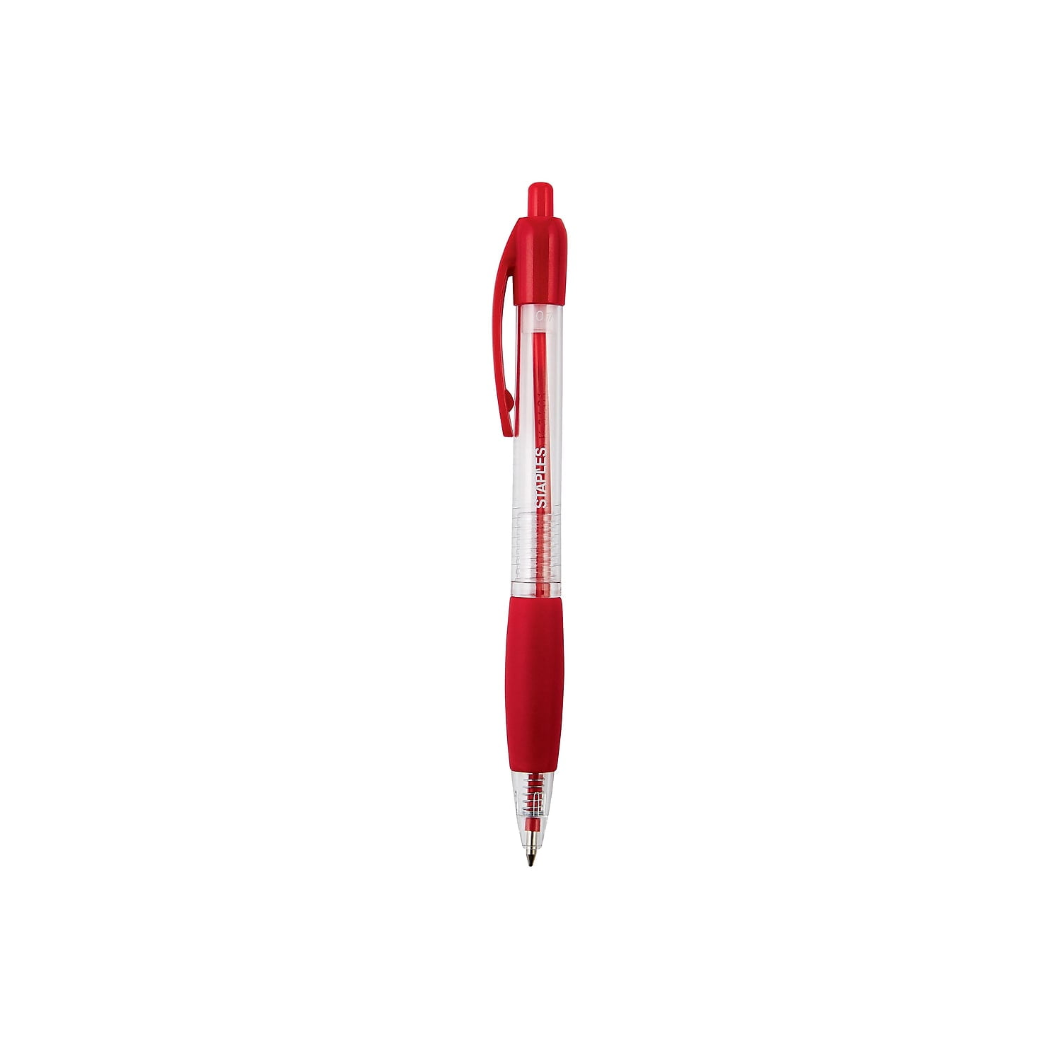 Staples Retractable Ballpoint Pens Medium Point Red Ink 36/Carton 50792 ...