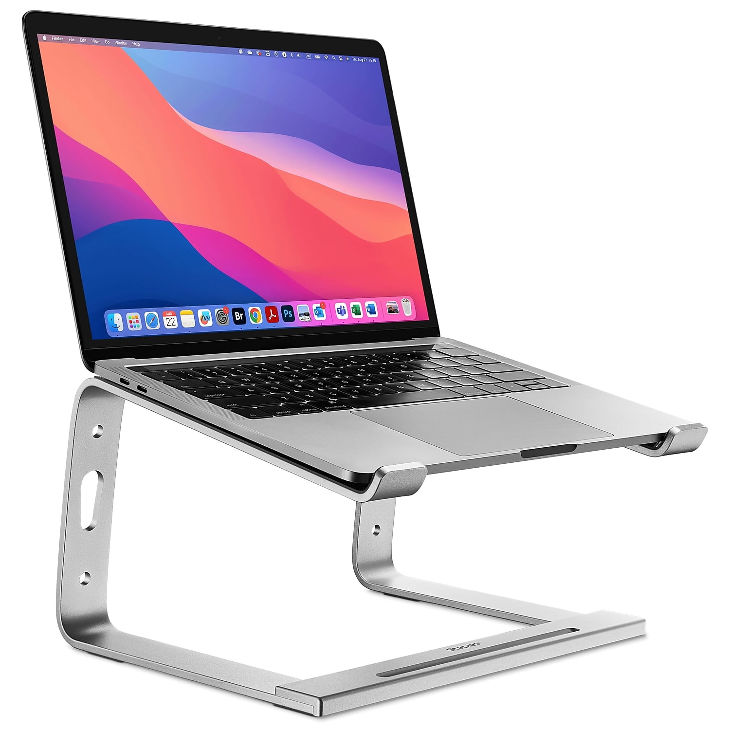 Staples TECH 11.2 x 10.2 Aluminum Laptop Stand Silver (ST62653 ...