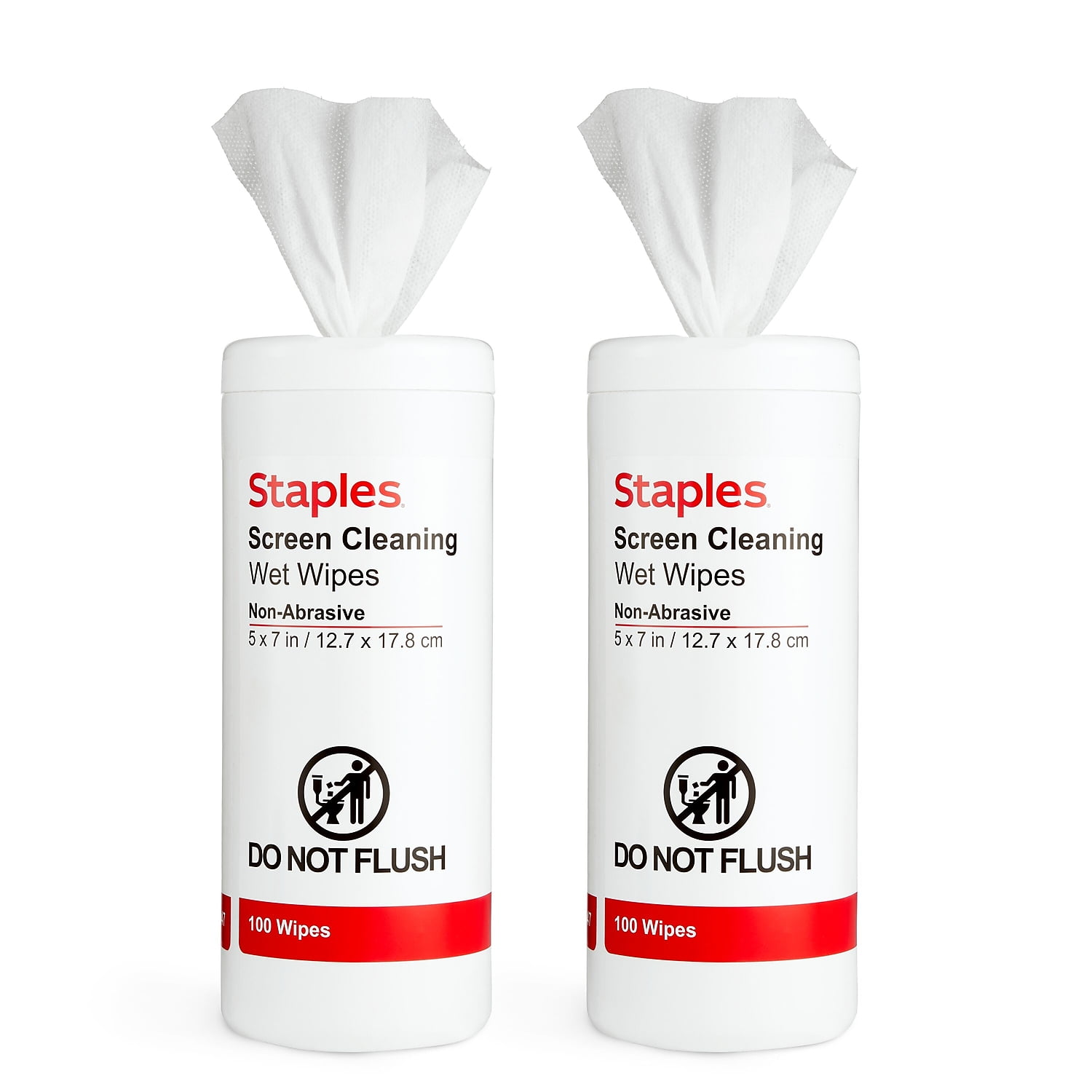 Staples Screen Cleaning Wipes 100/Tub 2 /Pack (ST61848) - Walmart.com