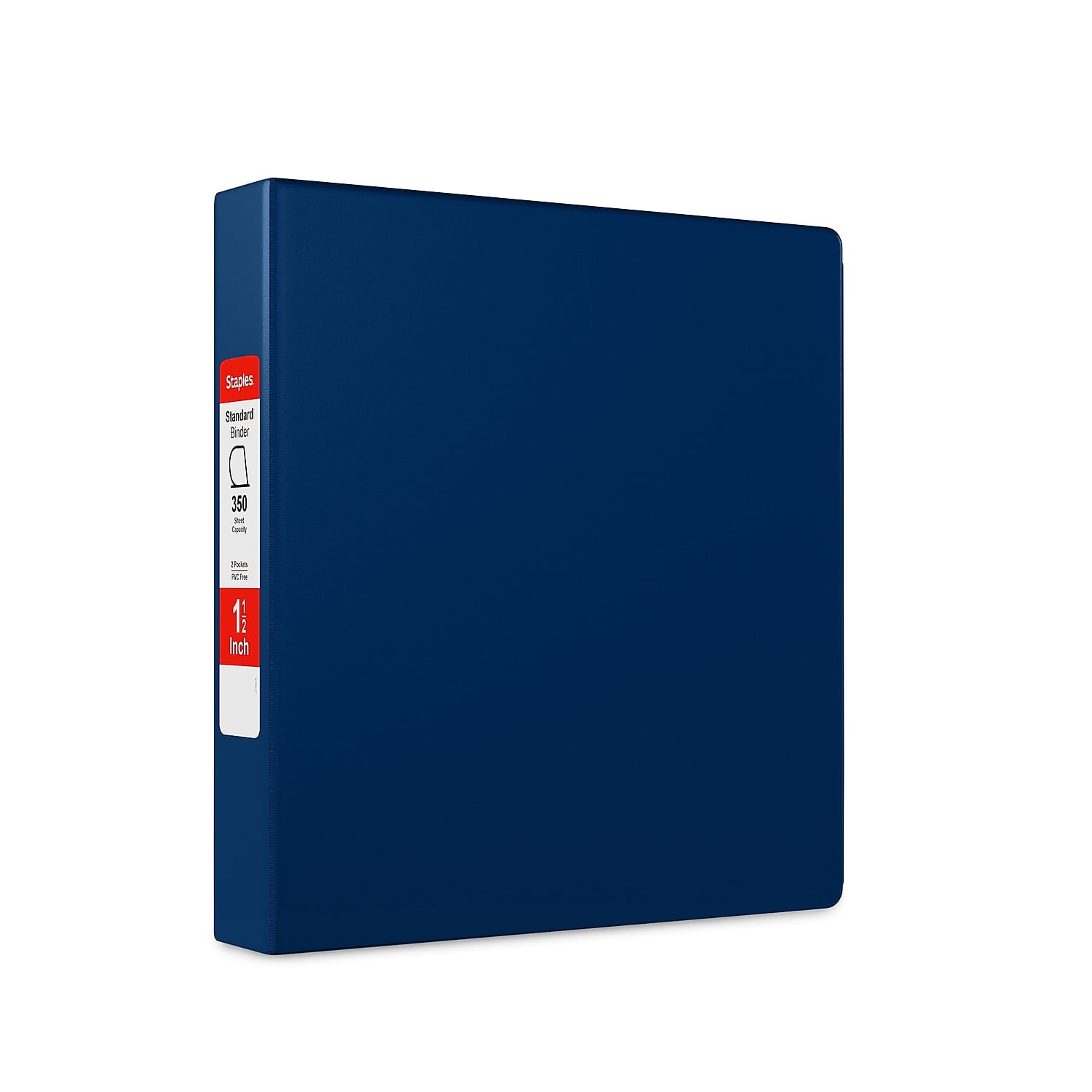 Staples Standard 1 1/2" 3-Ring Non-View Binder Blue (26413-CC) 55361/ ...