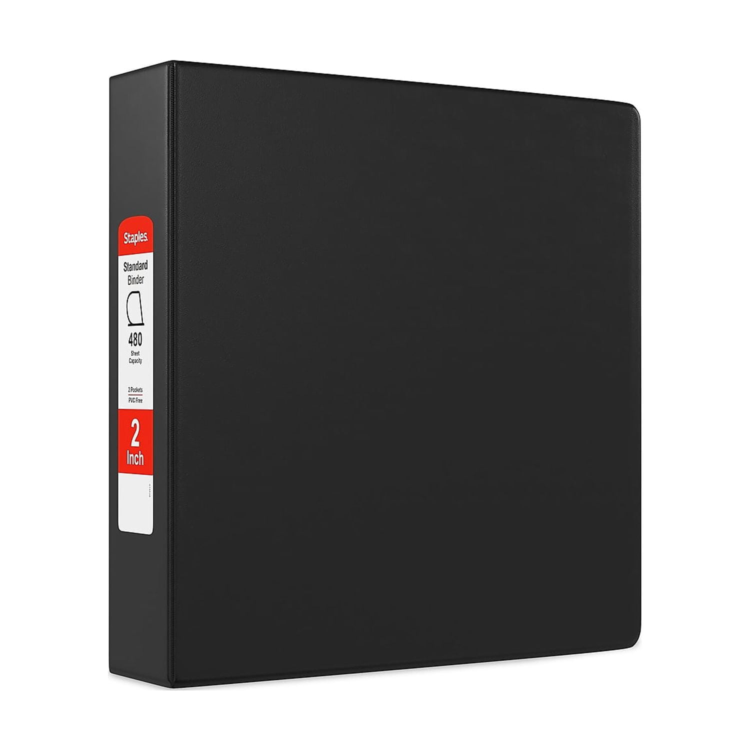 Staples Standard 2" 3-Ring Non-View Binder Black (26417-CC) 55357/26417 ...