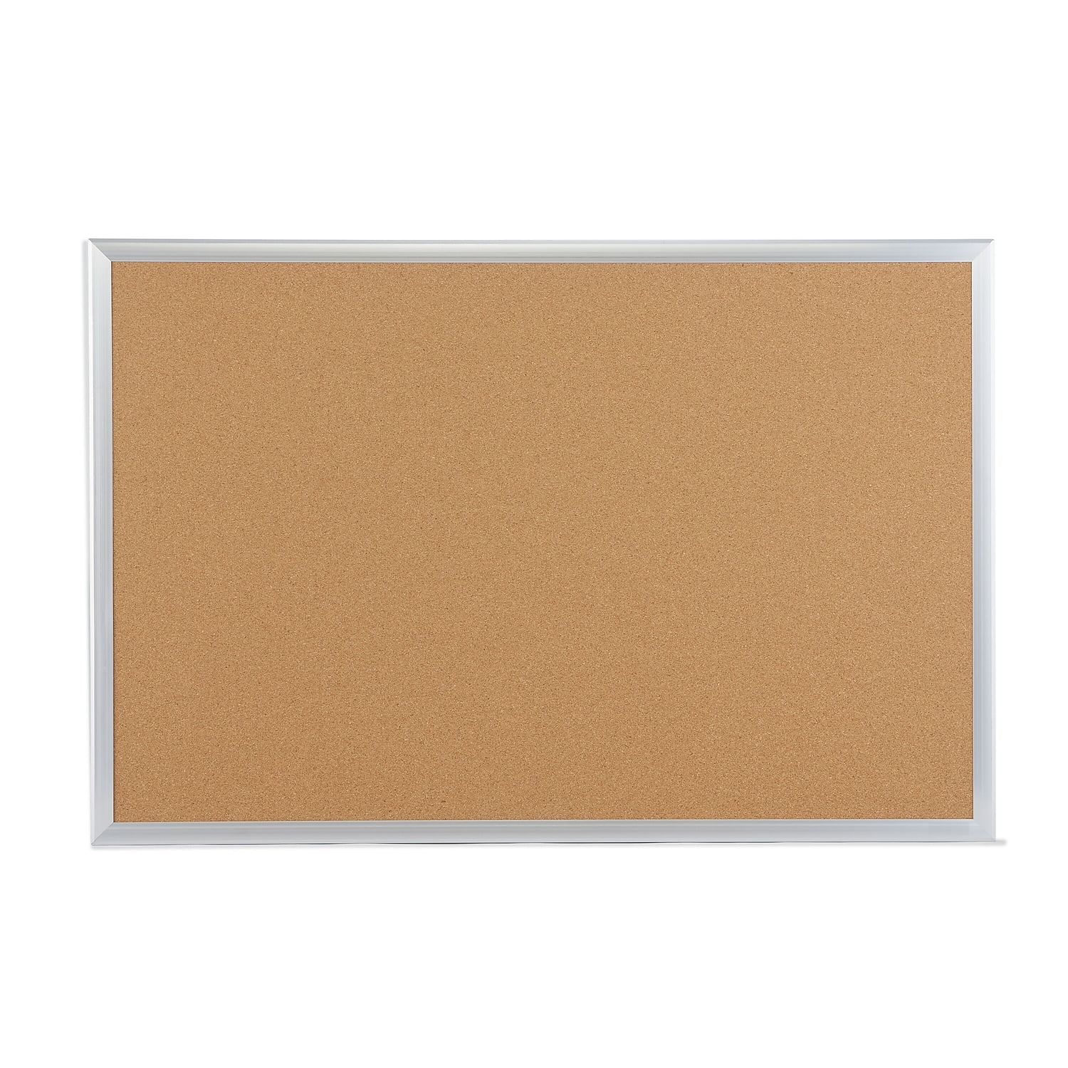 Staples Standard Durable Cork Bulletin Board Aluminum Frame 3'W x 2'H 2 ...