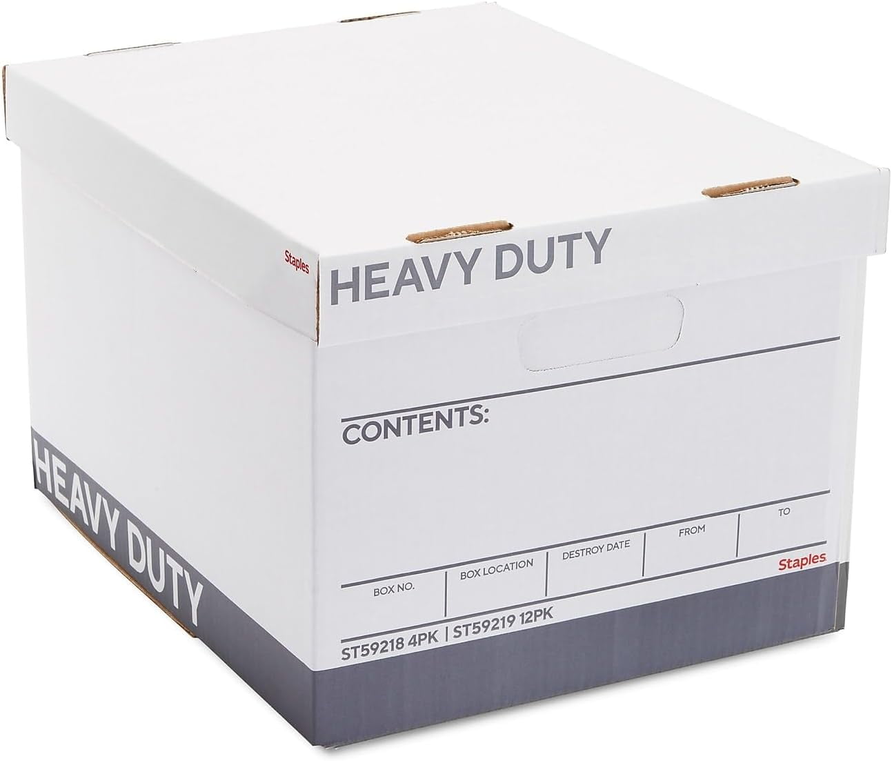 Staples Storage & Filing Box, Heavy-Duty with Handles & Removable Lid ...