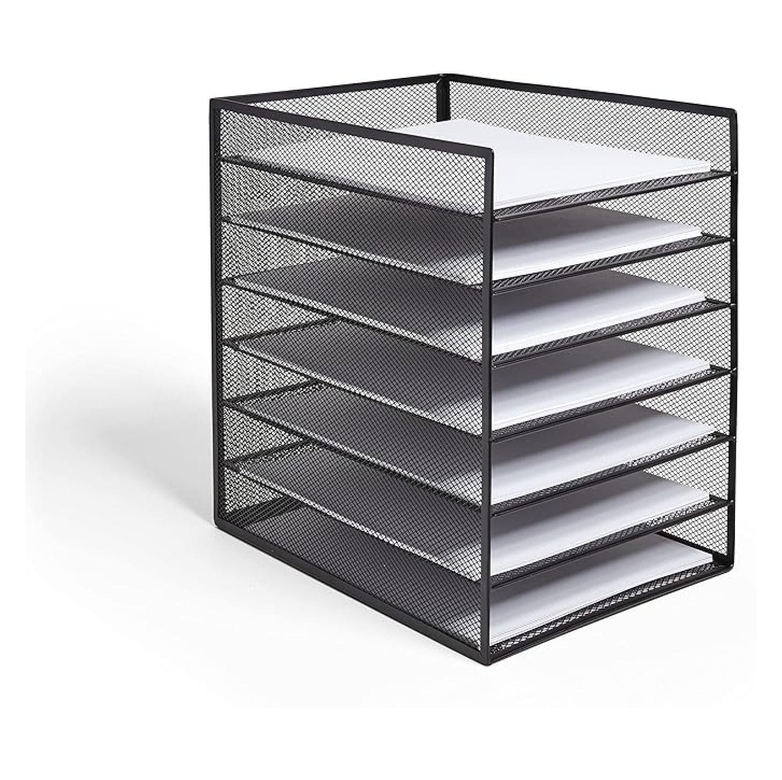 Staples TR57565-CC 6 Compartment Wire Mesh File Organizer, Matte Black ...