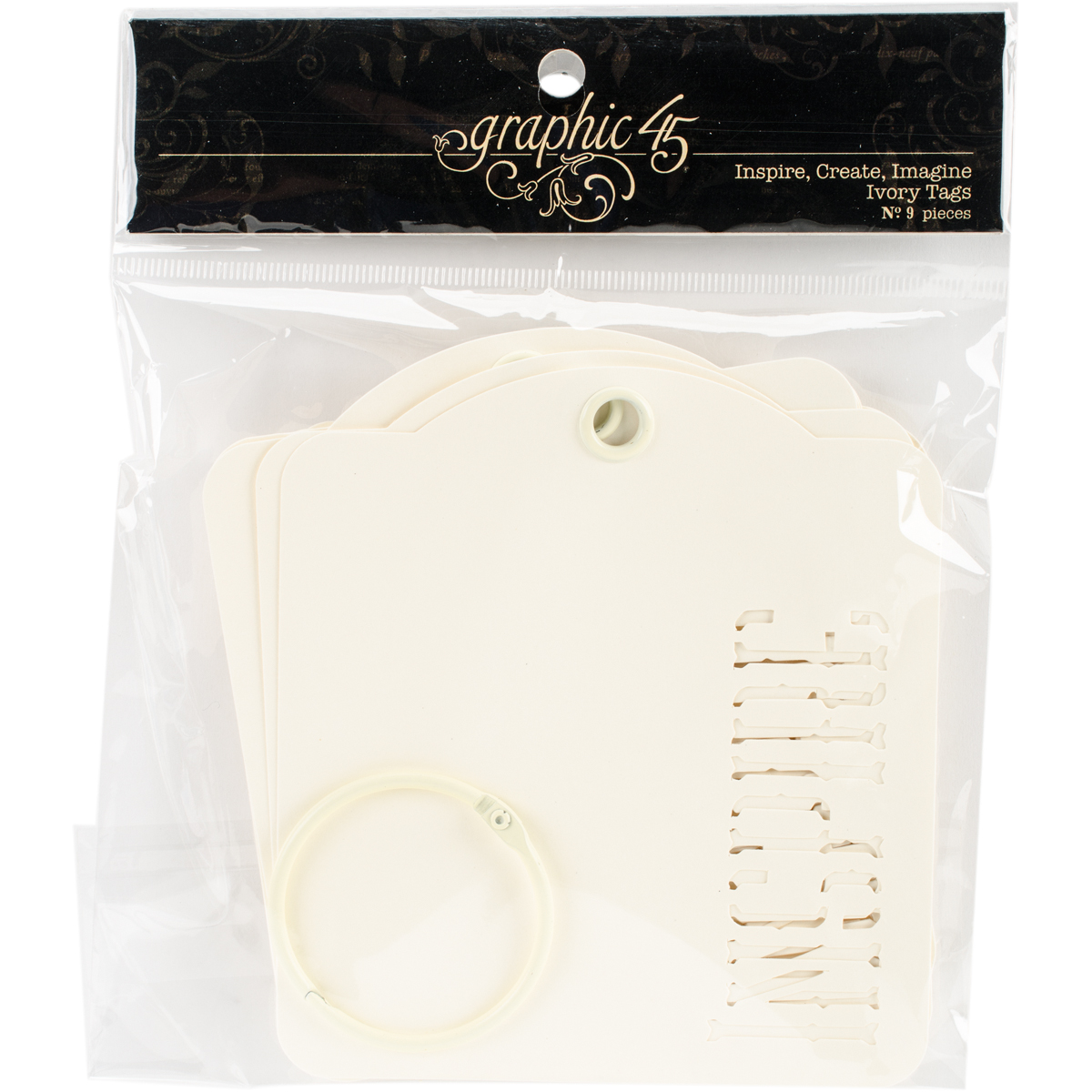 Staples Tags-Inspire, Create, Imagine - Ivory, Pk 3, Graphic 45 ...