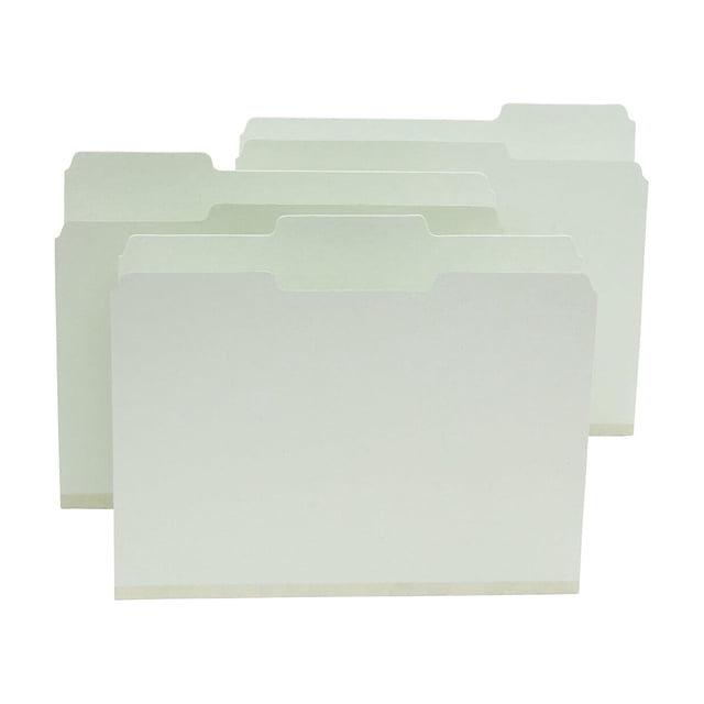 Staples Top Tab Pressboard File Folders Letter Size Light Green 410506 ...