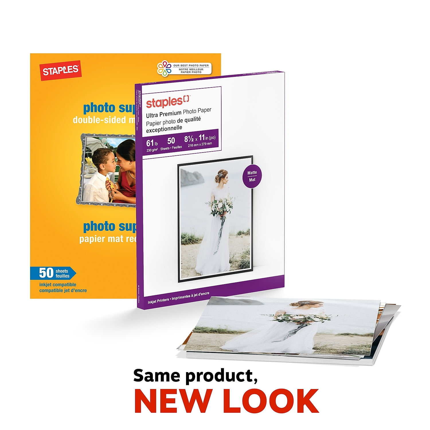 Staples Ultra Premium Matte Photo Paper 230 g/m² 8.5"W x 11"L 100 ...